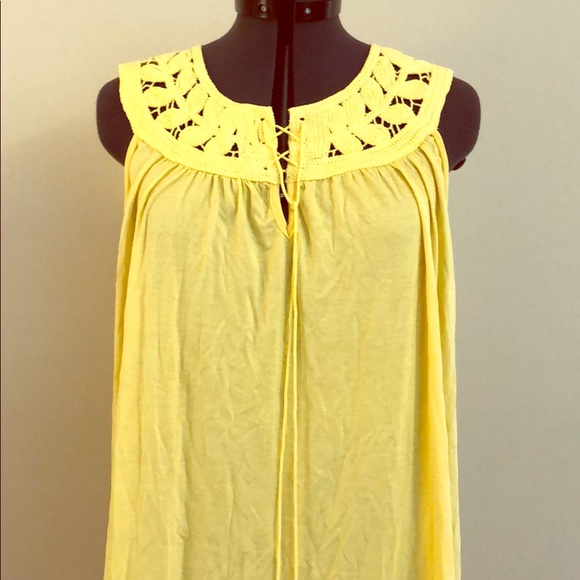 Max Studio | Tops | Max Studio Yellow Tank Blouse Medium | Poshmark